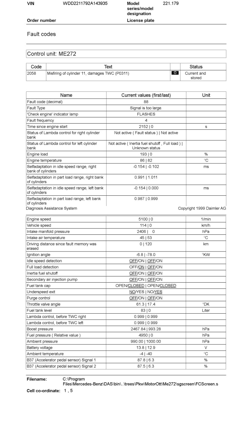 S65 AMG misfires (not the usual) | Page 2 | Mercedes-Benz Owners' Forums